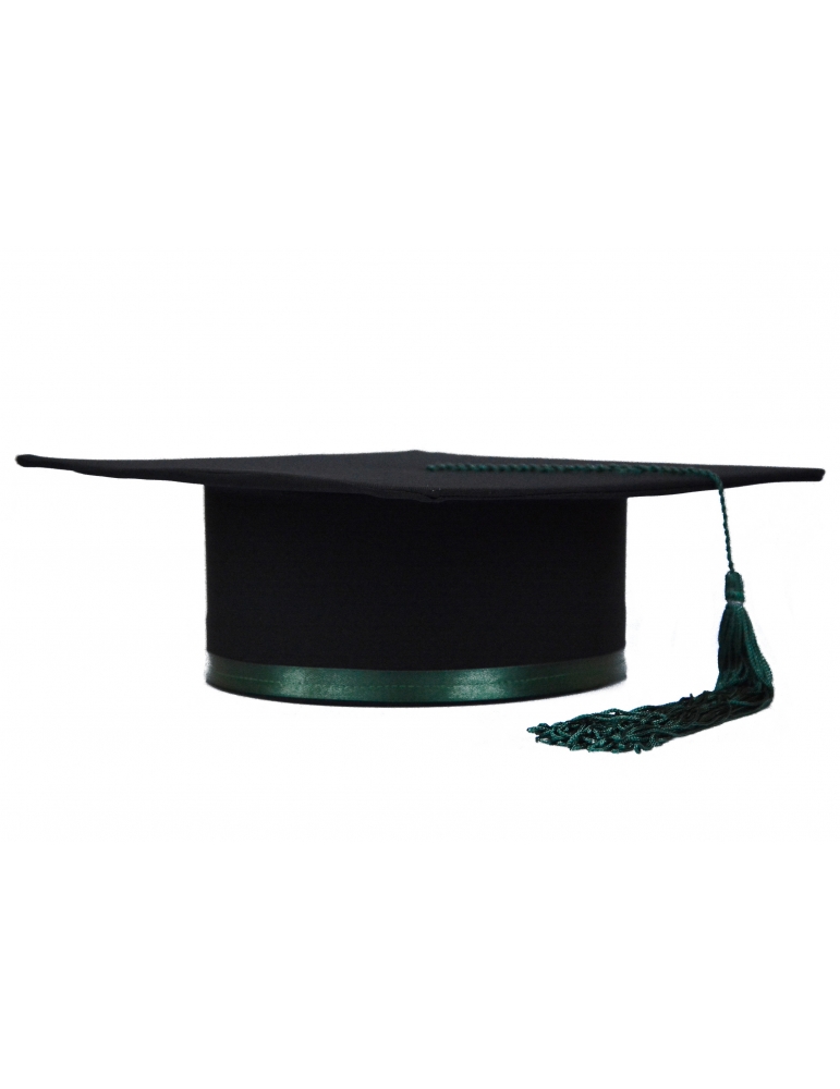 Dark green black graduation cap