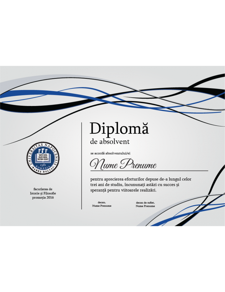 Diploma absolvire model 4