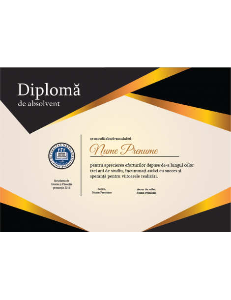 Diploma absolvire model 8