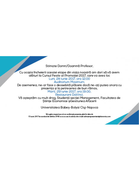 Invitatie absolvire model 7