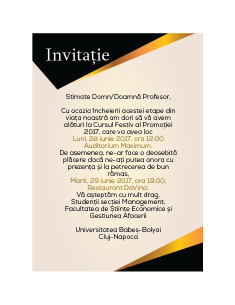 Invitatie absolvire model 8